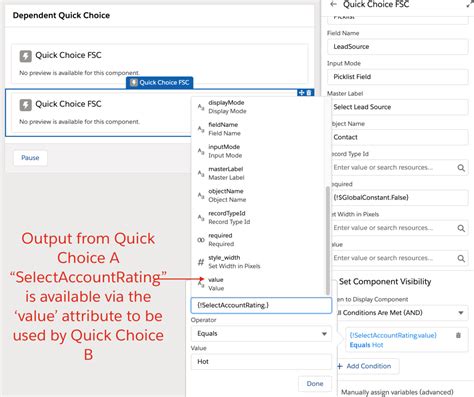 Using Custom Screen Components With Conditional Field Visibility To