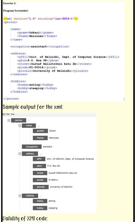 [solved] web programming based on xml exercise 1 write an xml document course hero