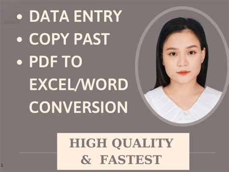 Data Entry Copy Paste Pdf To Word Excel Conversion Form Filling Upwork