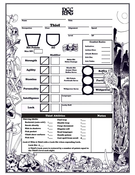 Improved Class Character Sheets Featuring Additional Classes Pdfs Equipment Sheets And