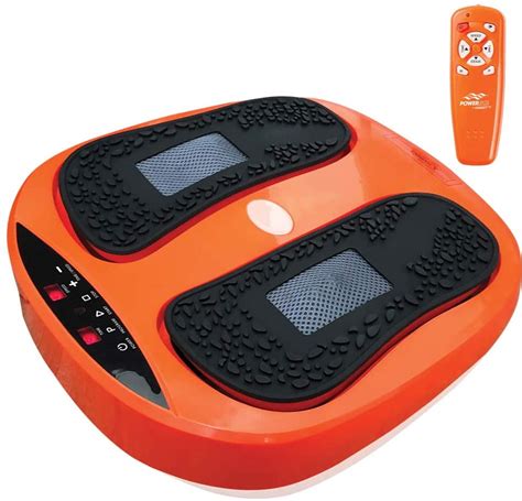 Power Legs Vibration Plate Foot Massager Platform With Rotating Acupressure Heads Multi Setting