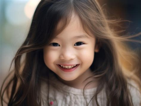 Premium Ai Image Asian Girls Education Happy Beautiful Asian Girl Is Smilling Generative Ai
