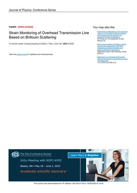 Pdf Strain Monitoring Of Overhead Transmission Line Based On