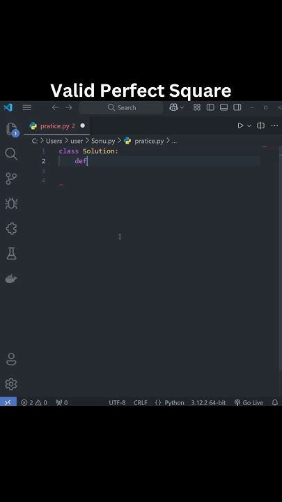 Is It A Perfect Square Leetcode Explained Pythoncoding Youtube