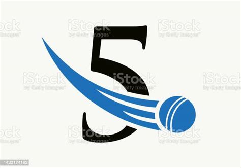 편지 5 크리켓 로고 개념 움직이는 크리켓 볼 아이콘 크리켓 스포츠 로고 타입 기호 벡터 템플릿 경기 스포츠에 대한 스톡 벡터 아트 및 기타 이미지 Istock
