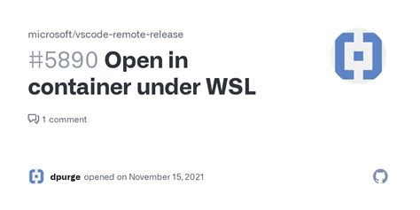Open In Container Under Wsl · Issue 5890 · Microsoftvscode Remote