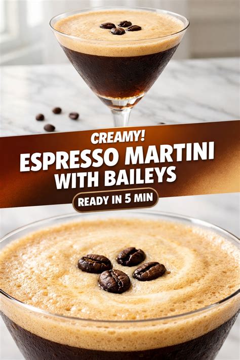 Espresso Martini With Baileys Creamy And Easy 5 Min Recipe