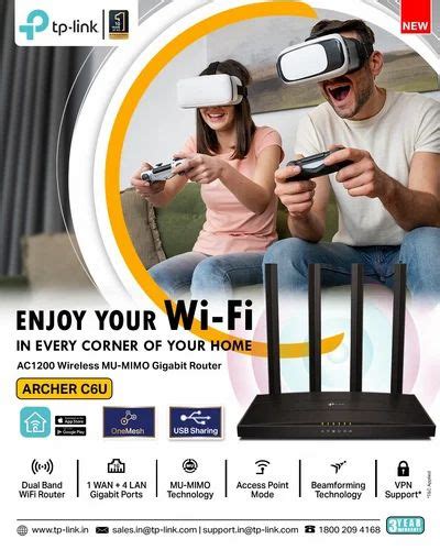 Dual Band Tp Link Archer C6 Gigabit Mu Mimo Wireless Router At Rs 2300 In Mumbai