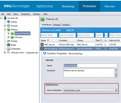 NetWorker How To Configure Policy Email Notifications Dell US