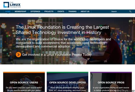 operating system screenshot linux linuxfoundation website 2016