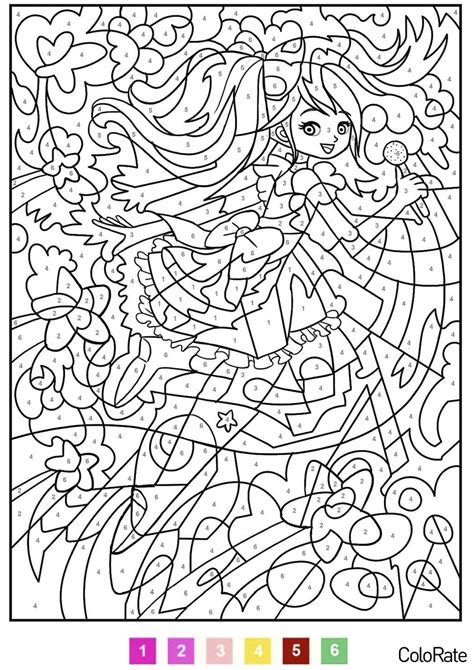 Раскраски Для Девочек Онлайн По Цифрам 70 фото