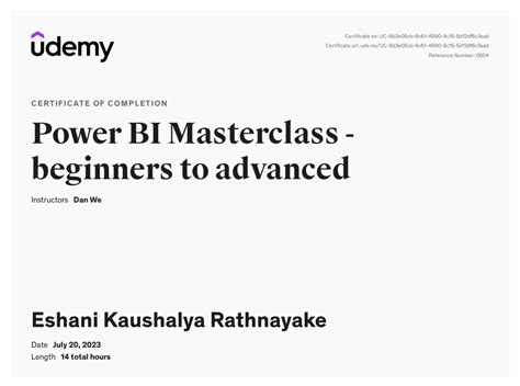 Eshani Kaushalya Rathnayake On Linkedin Udemy Course Completion Certificate