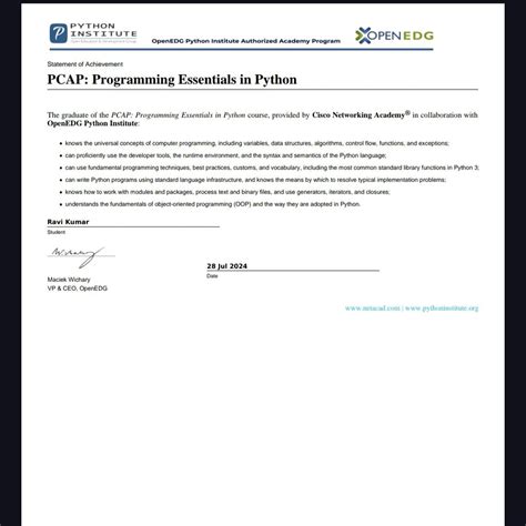 Ravi Kumar On Linkedin Python Openedg