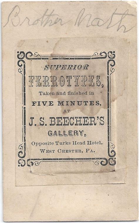 Jacob Shew Beecher Chester County Photographist Jacob Shew Beecher Chester County Photographist