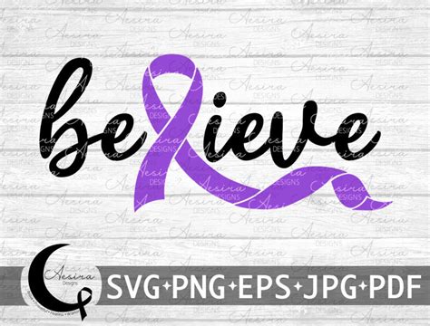 Cystic Fibrosis Believe Ribbon Svg Cystic Fibrosis Awareness Ribbon