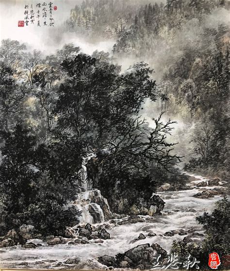 王悲秋山水画作品云青青兮欲雨水澹澹生烟 王悲秋个人官方网站
