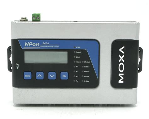 Moxa Nport 6450 4 Port Rs 232 422 485 To Ethernet Secure Serial Port Server