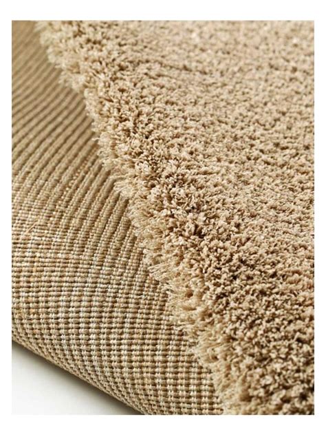 Tapis Shaggy Silky Touch En Polyester Doux Et Soyeux Beige Kiabi