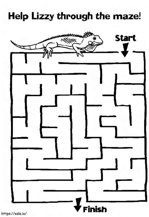 Lizzy Maze Coloring Page