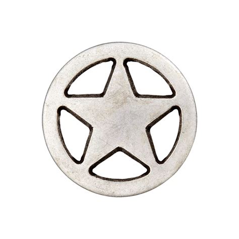 Botón Metálico Ojal Estrella 11mm Plateado Viejo 30 Unidades 0083 Plateado Viejo 0083