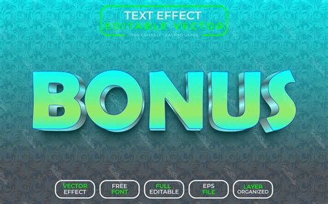 Bonus Text Effect Vector File Illustrator Premium