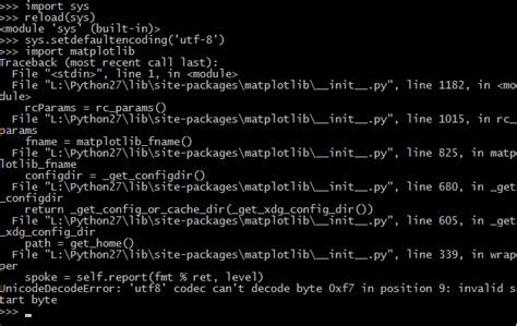 Python 27 Importar Matplotlib Parece Un Error De Unicodecodeerror