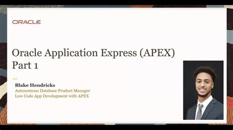 Oracle Application Express Part 1 Youtube