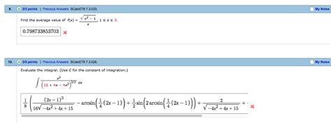 solved 9 0 3 points previous answers scalcet8 7 3 033 my