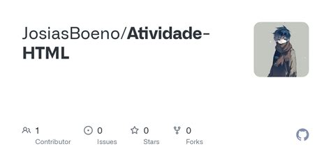 GitHub JosiasBoeno Atividade HTML