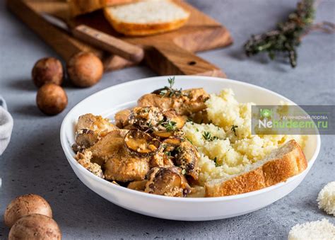 Курица с грибами в сливочном соусе рецепт с фото