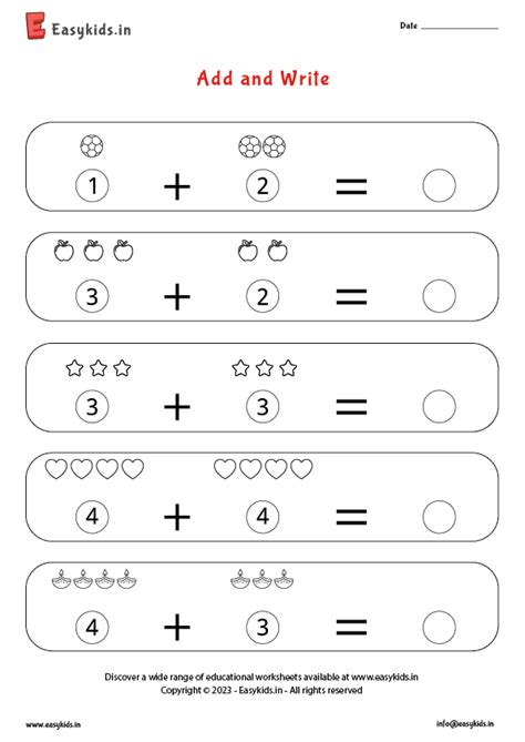 Addition With Objects Worksheet