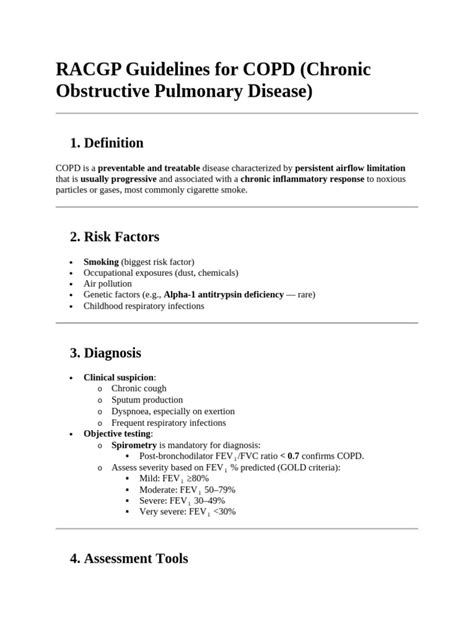 Racgp Guidelines For Copd Pdf