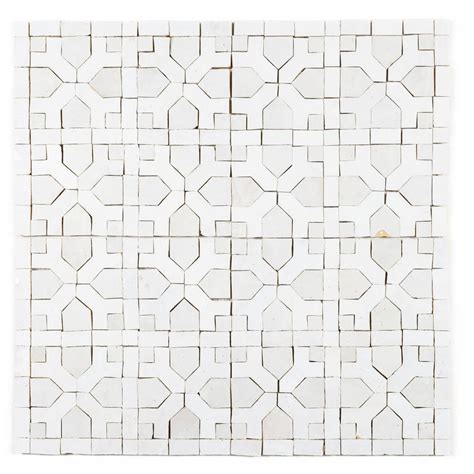 Cecily Pattern Marble Mosaic Tile Gold Product Page