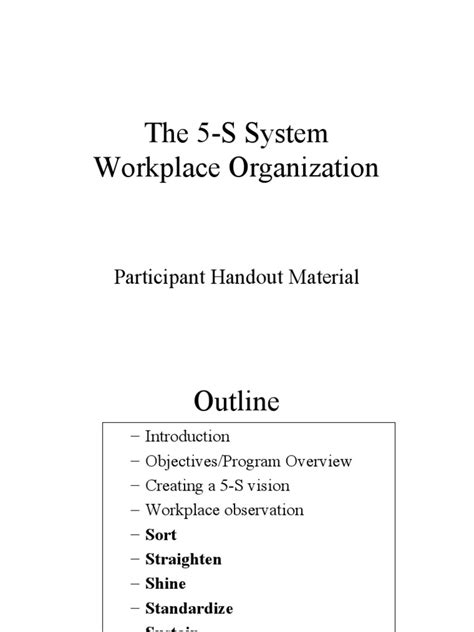 5s Implementation Guidelines Presentatio Pdf
