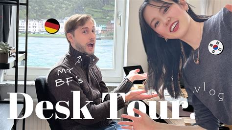 Vlog 빨리빨리 독일남친의 홈오피스 데스크 함께 꾸미기 강뷰 재택근무 데스크테리어 디자이너 국제커플 독일 가구