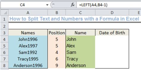 Excel Formula Split Text And Numbers