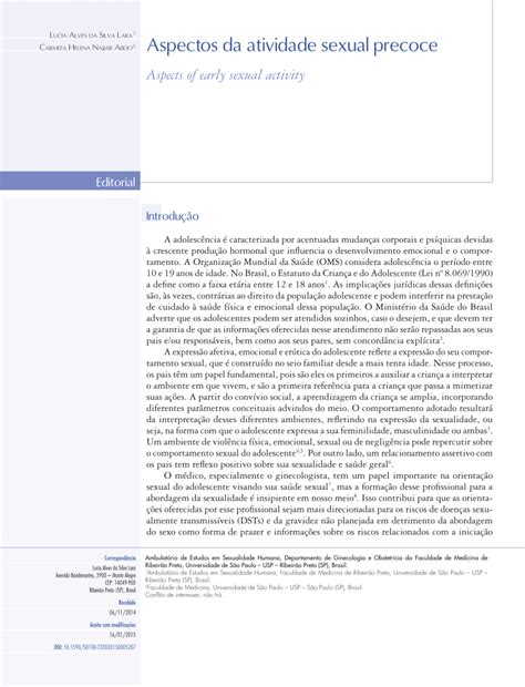 PDF Aspects Of Early Sexual Activity