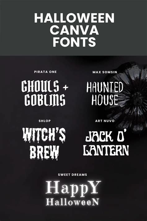 Canva Halloween Font Ideas — Firther Design Co Canva Templates And Design Resources
