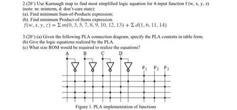 Solved 220 Use Karnaugh Map To Find Most Simplifi