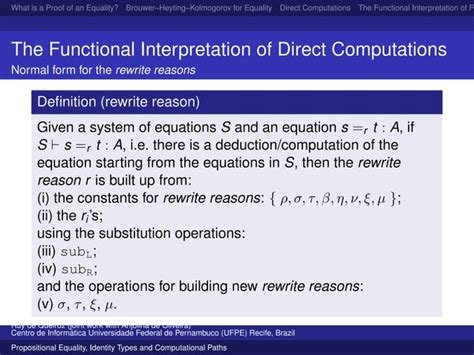 Propositional Equality Identity Types And Computational Paths Ppt
