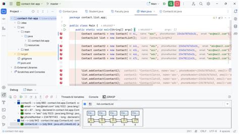 Contactlistapp Java Maven Linkedlist Sealed Final Debugging
