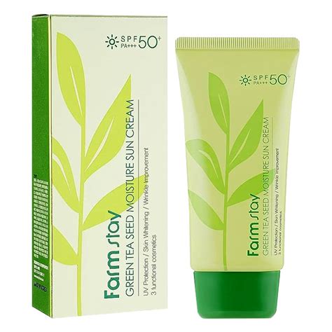 قیمت و خرید کرم ضد آفتاب بدون رنگ فارم استی Spf 50 مدل چای سبز ‌مناسب