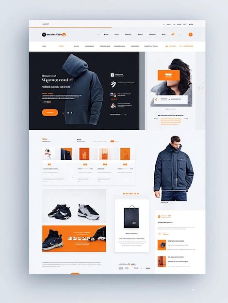 A Creative Uiux Template Design For An Ecommerce Website Premium Ai