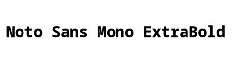 noto sans mono extrabold font
