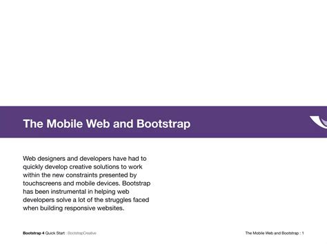 Bootstrap 4 Tutorial Pdf For Beginners Learn Step By Step Ppt