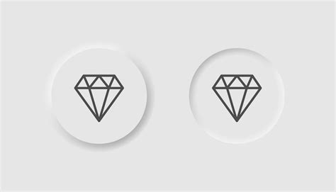 Neumorphism 스타일의 보석 아이콘 비즈니스 화이트 Ui Ux Jewerly 기호 비용 화려한 럭셔리 크리스탈 보물