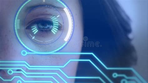 Animation Of Scope Scanning And Computer Circuit Board Stock Footage Video Of Interface