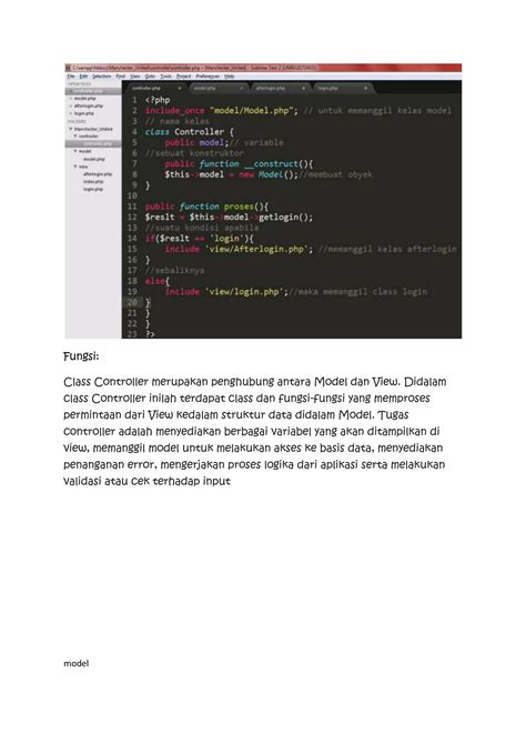 laporan tutorial php dengan mvc pdf