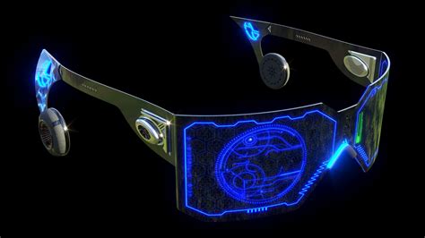 Futuristic Visor Headset 3d Model Animated Cgtrader