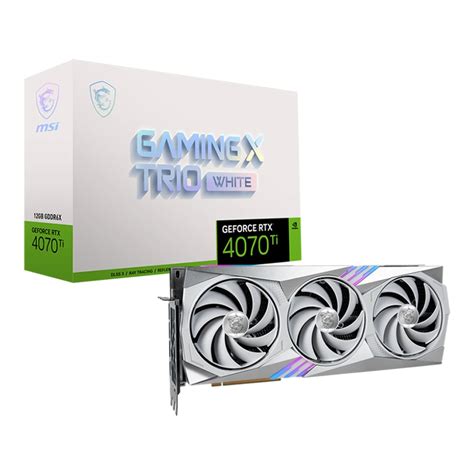 Vga การ์ดแสดงผล Msi Geforce Rtx 4070 Ti Gaming X Trio White 12g